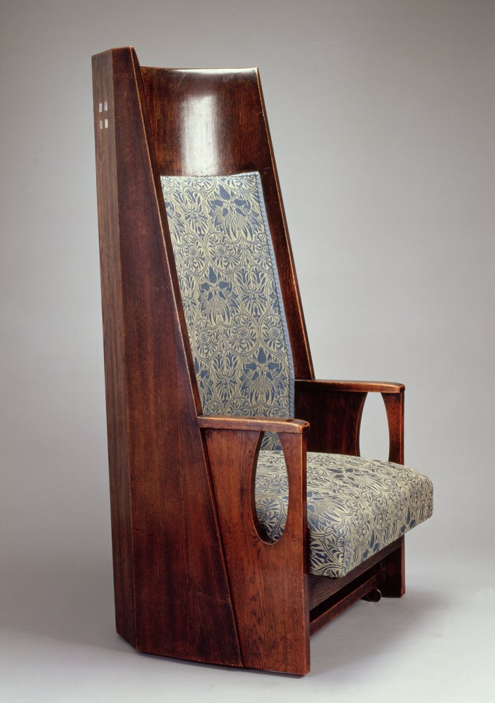 One of a pair of armchairs for the Blue Bedroom, HousHill, Glasgow, 1905
