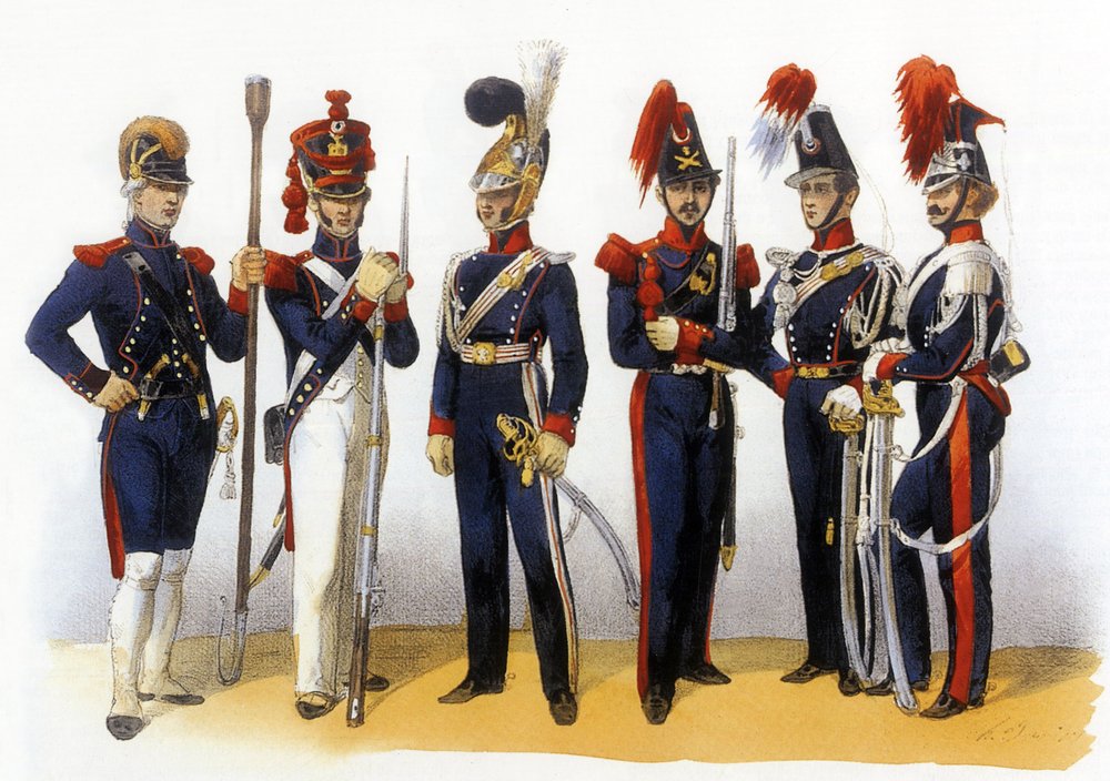 Uniforms of French Army: National Guard (Artillery and Cavalry)