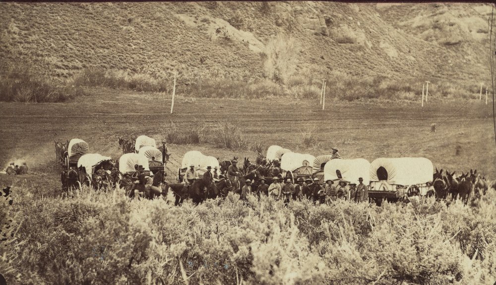 Mormon Emigrant Train, Echo Canyon by Charles William Carter