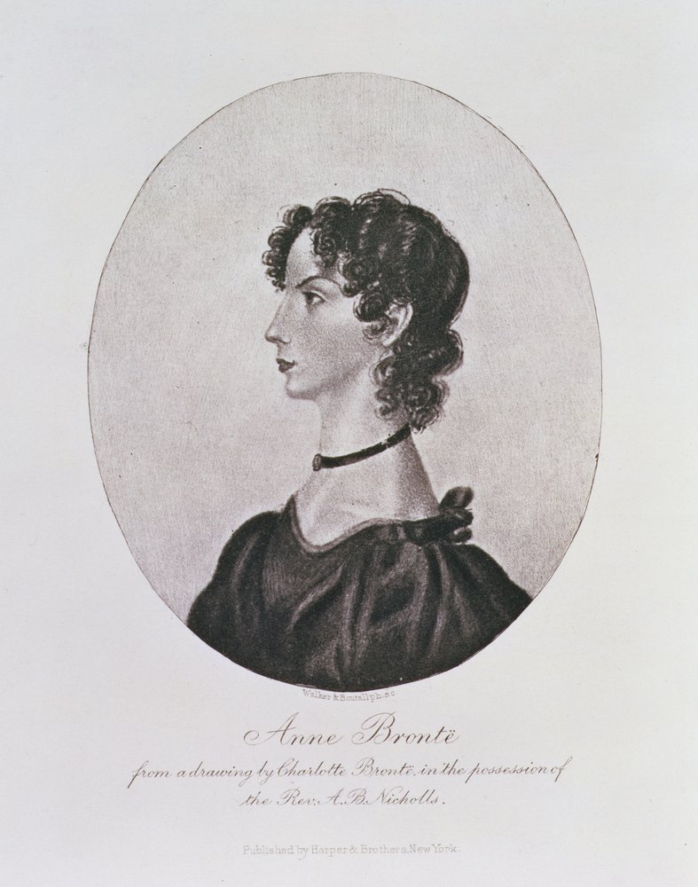 Portrait of Anne Bronte from a drawing in the possession of the Rev. A ...
