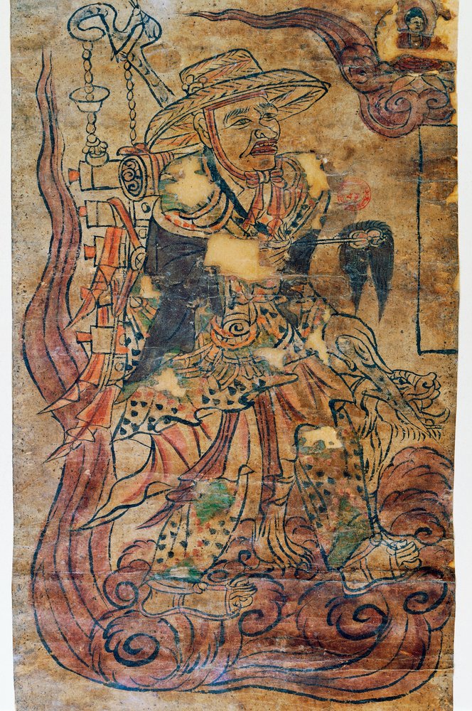 Pilgrim monk, miniature, Dunhuang, Chinese civilization
