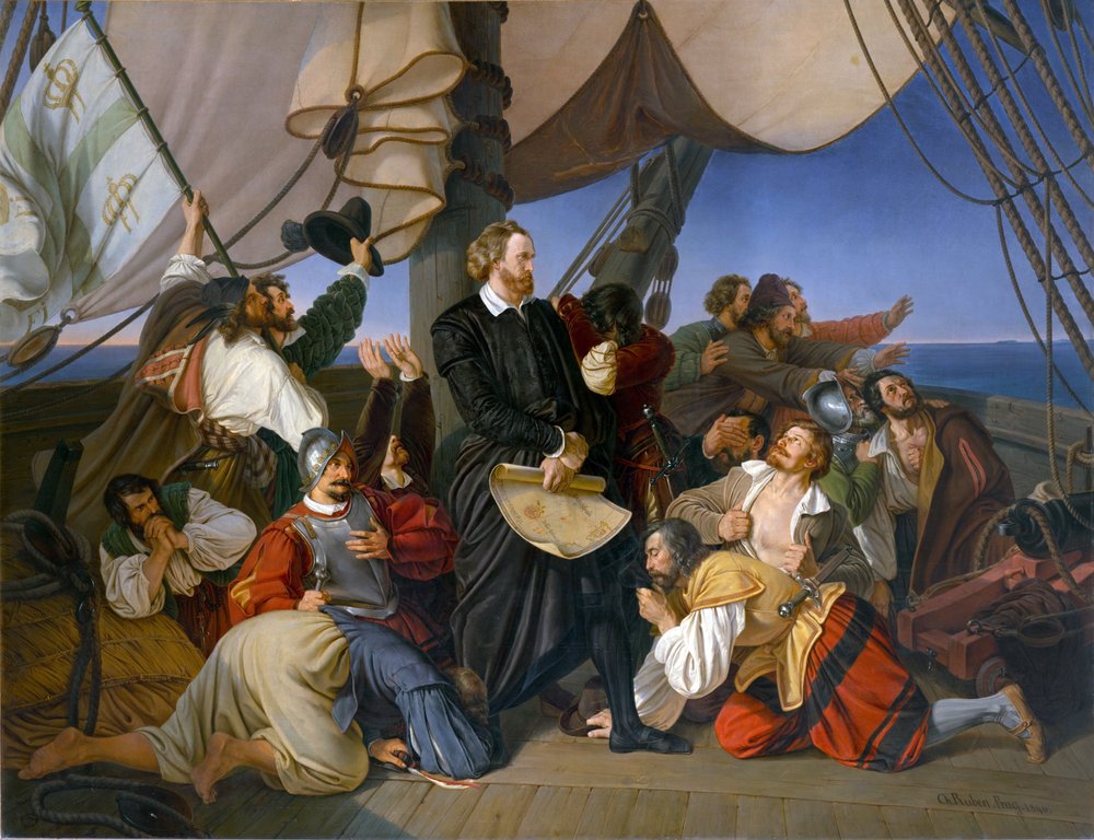 Christopher Columbus Discovers America by Christian Ruben