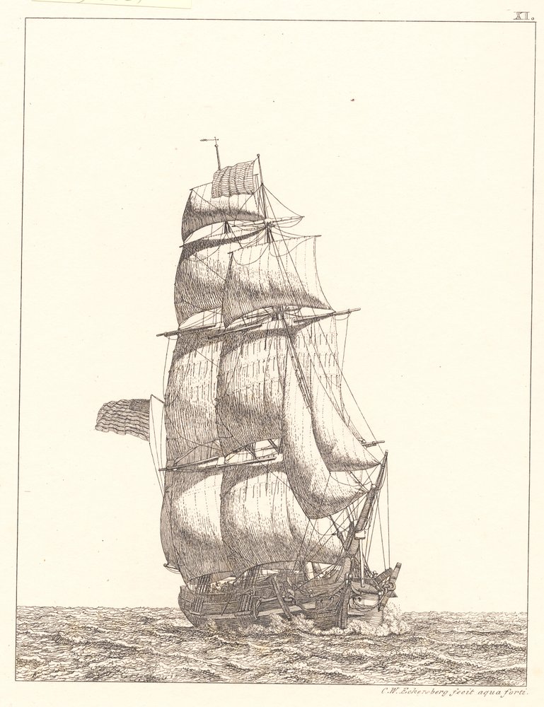 A North American Brig by Christoffer Wilhelm Eckersberg