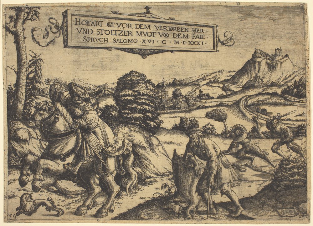 Allegory of 'Pride Goeth Before Destruction...': A Gentleman and a Lady ...