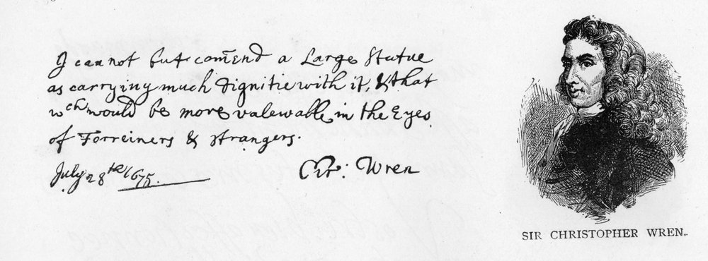 Extract from Christopher Wren's report on the design for the summit of ...