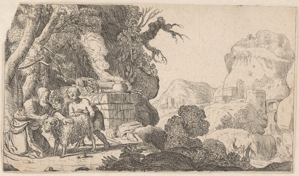 Abraham and Isaac with the sacrificial ram History of Abraham (series ...