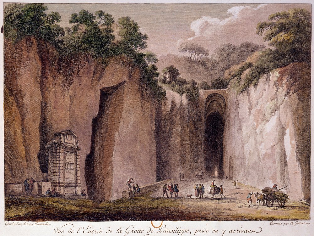 View of the Cave of Pausilippe, Near Naples, Drawing by Chatelet