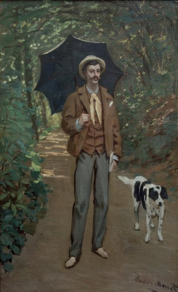 Portrait of Victor Jacquemont with Parasol by Claude Monet
