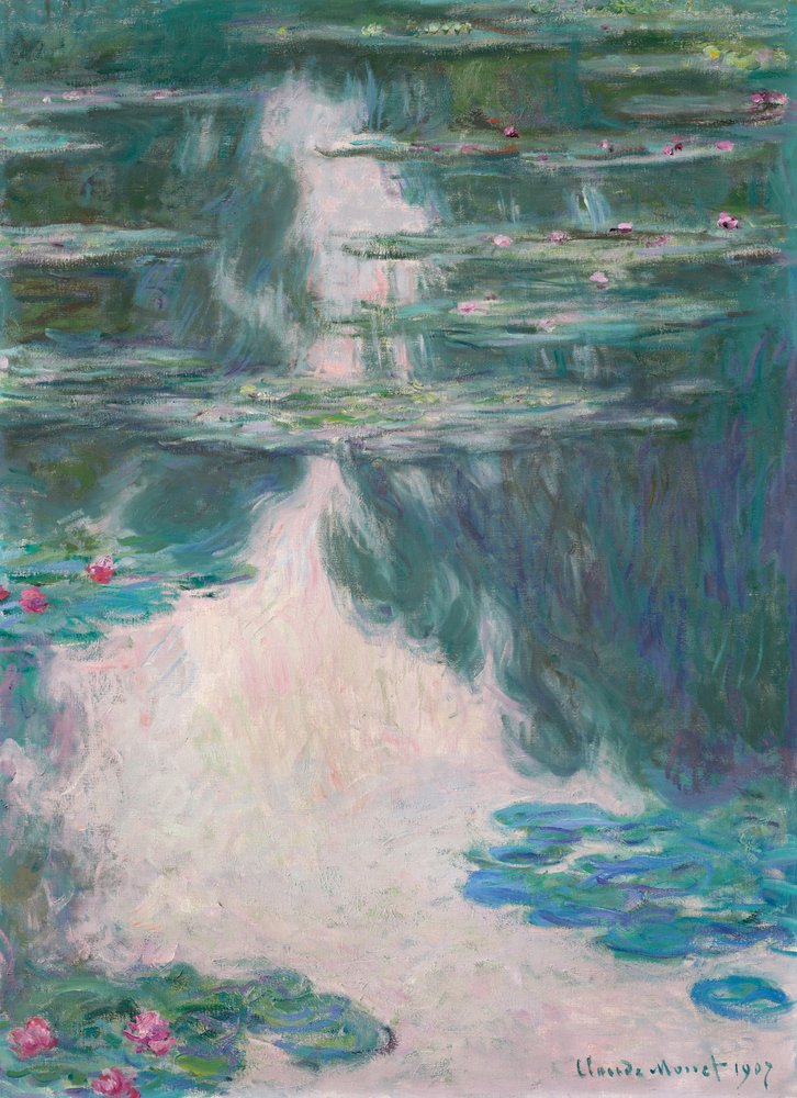 Water Lilies, Grey Weather by Claude Monet: Fine art print