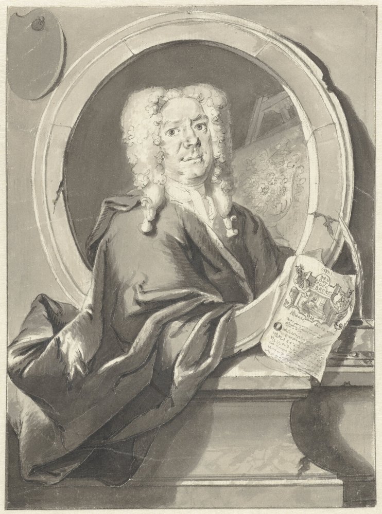 Portrait of Jacob Campo Weyerman in Medallion