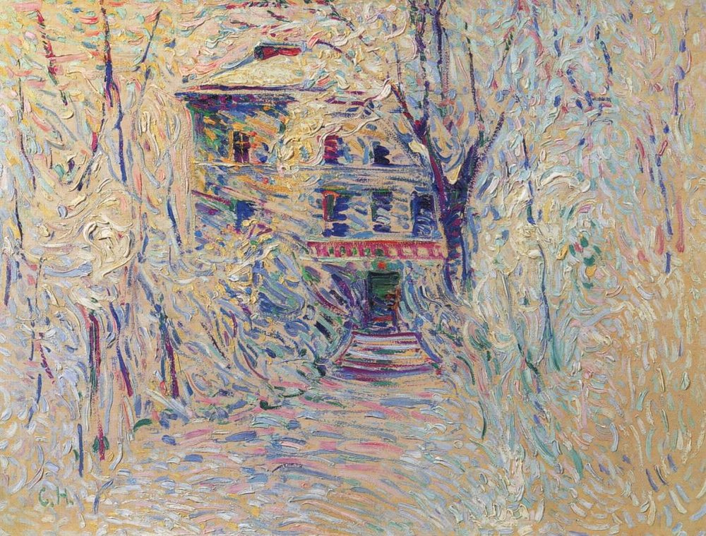 Villa in a Winter Park by Curt Herrmann: Fine art print