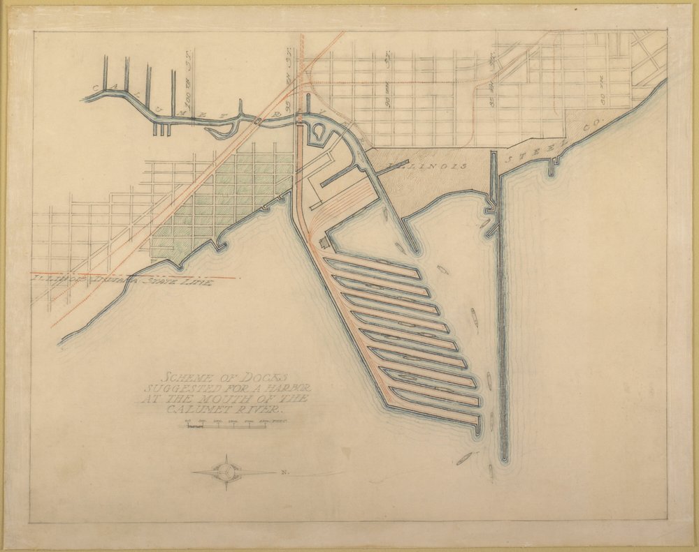 Plate 72 from The Plan of Chicago, 1909: Chicago. Sketch Diagram of ...