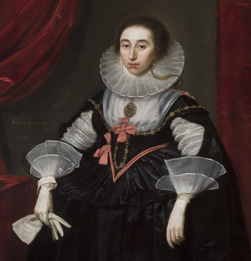 Detail of portrait of Elizabeth Cavendish, 1624