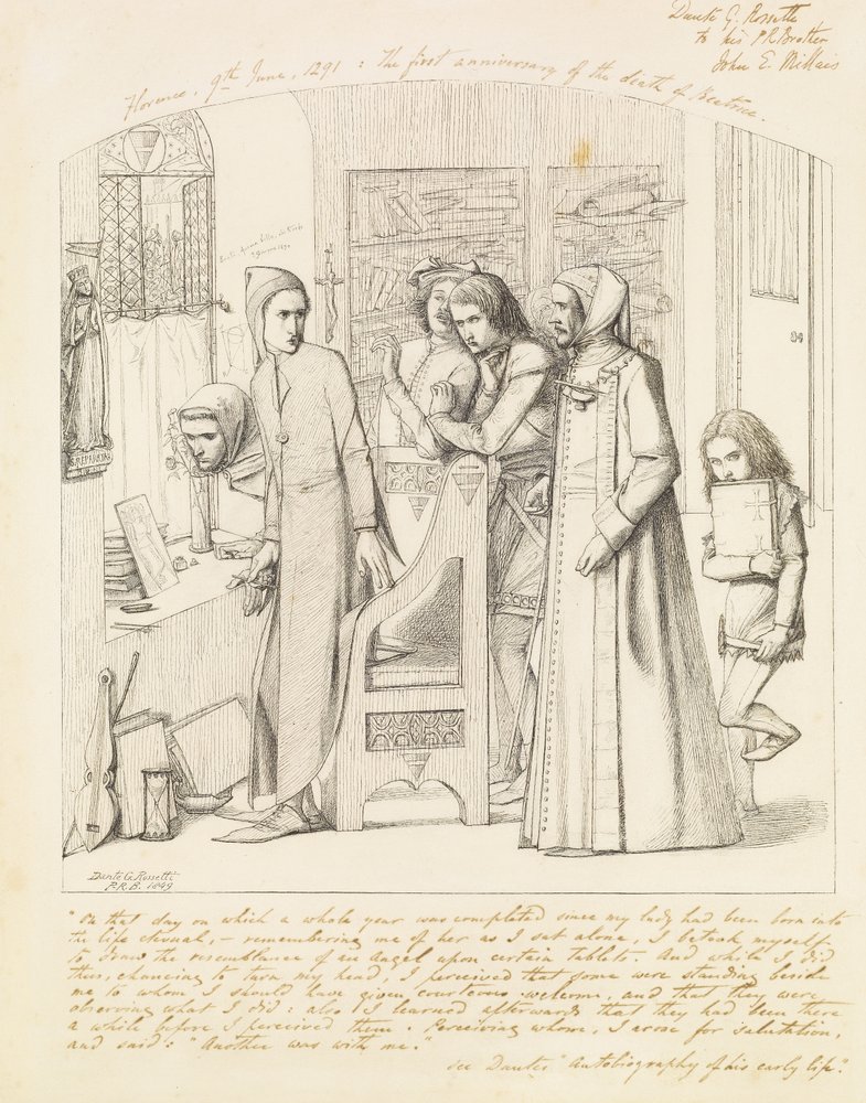 Dante Drawing an Angel on the First Anniversary of the Death of Beatrice