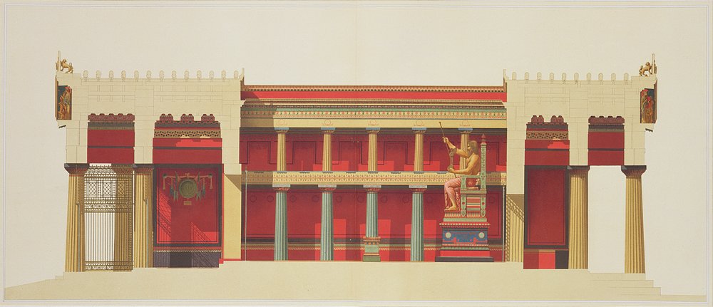 Longitudinal section of the Temple of Jupiter at Aegina