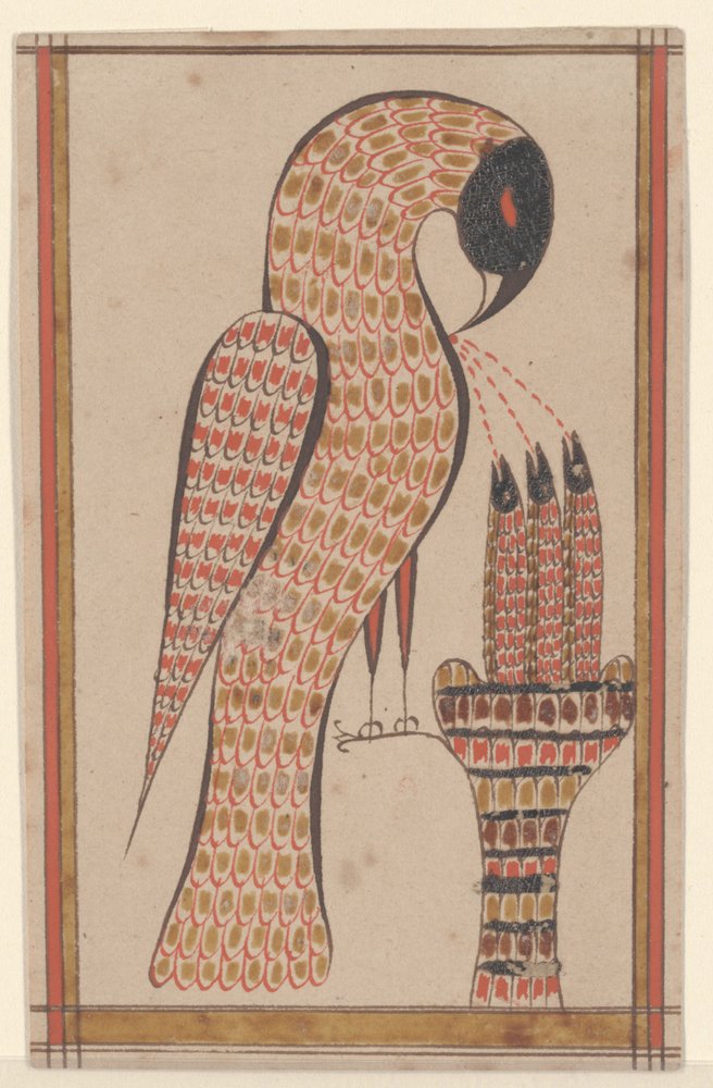 Pelican in its Piety, Fraktur Painting by David Kulp