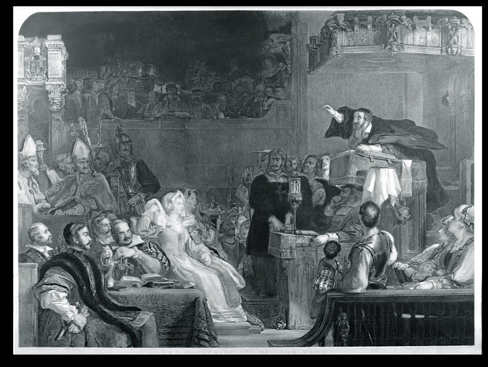 The Preaching of John Knox by David Wilkie: Fine art print