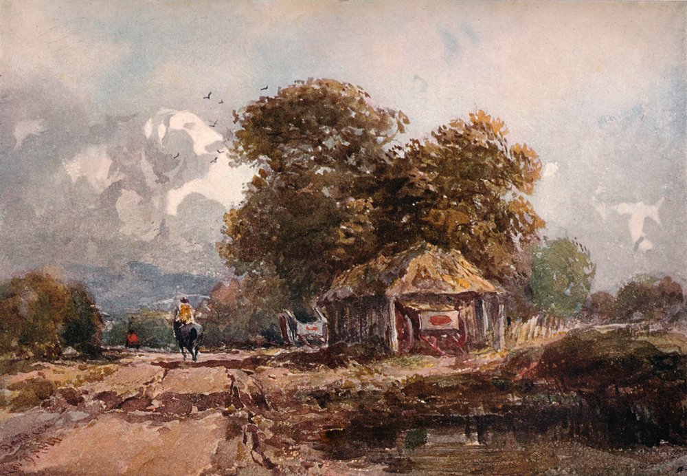 The Cart Shed, 1841 by David Cox the elder: Fine art print