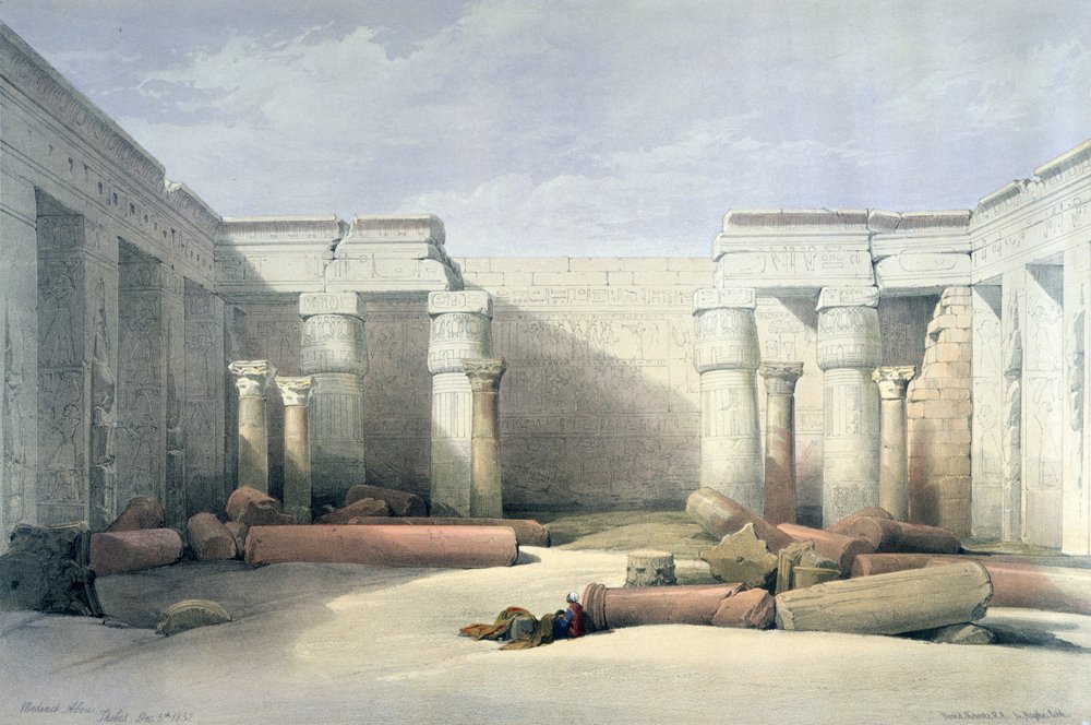 Medinet Abu - Thebes, Dec. 5th 1832 by David Roberts
