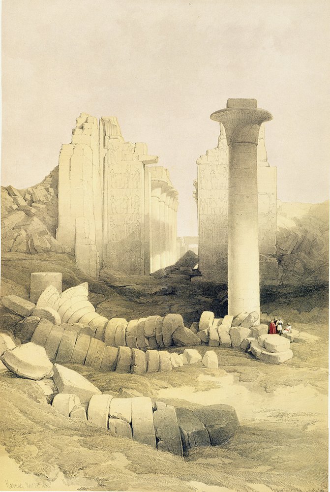 The Dromos or Central Hall of the Great Temple of Amun, Karnak, from ...