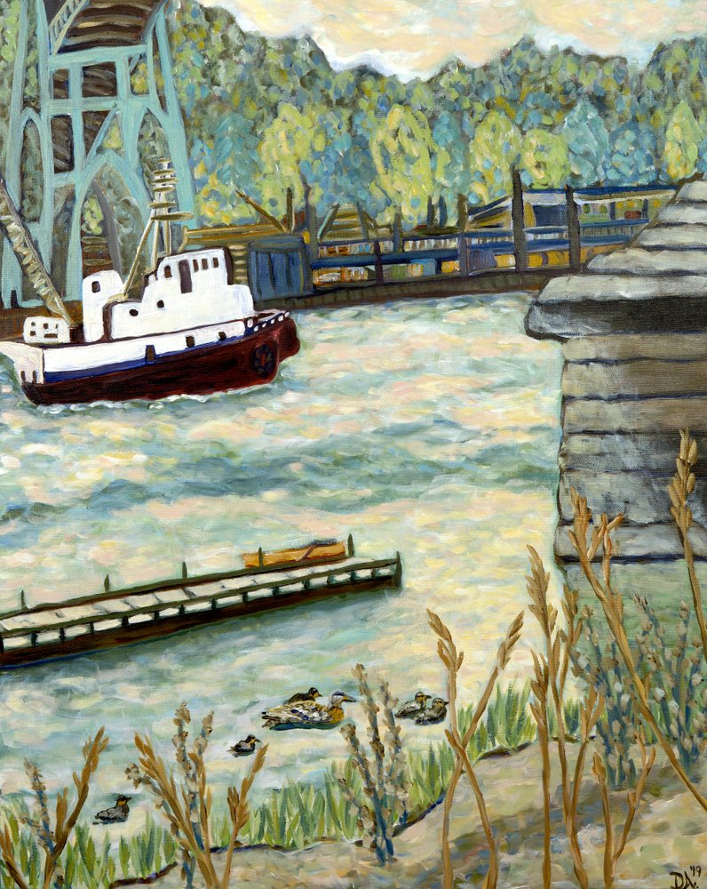 Under St. John's Bridge, 2019 by Deborah Eve Alastra