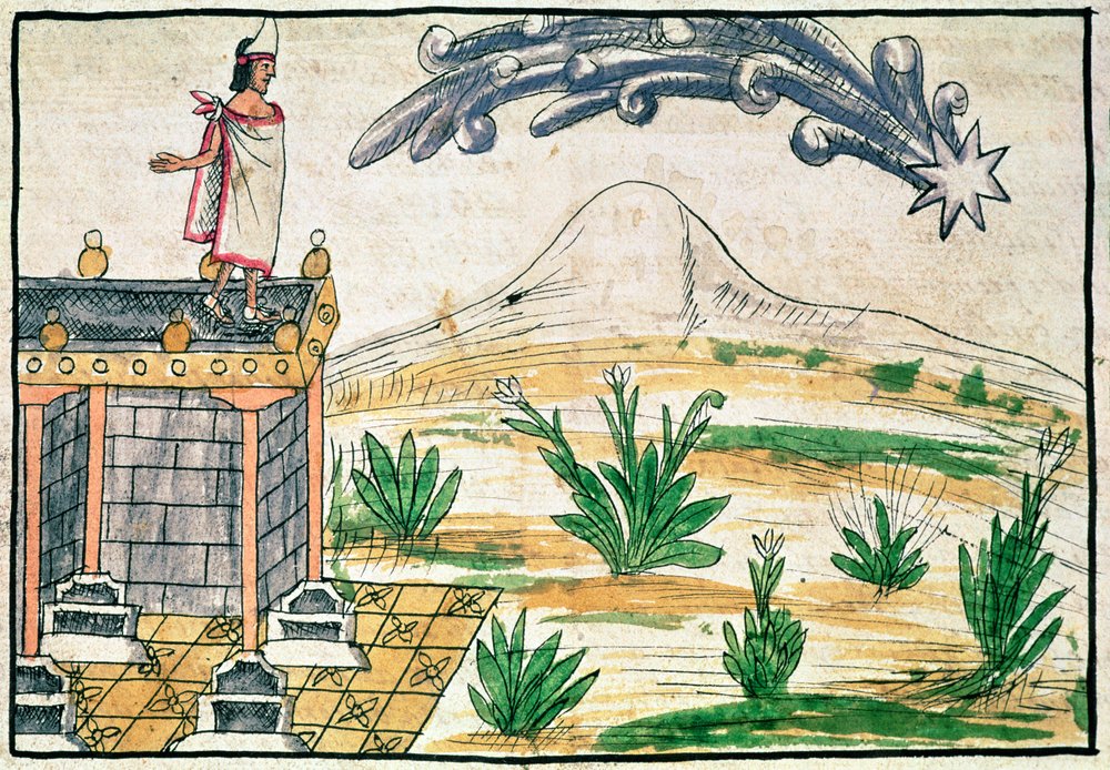 Montezuma II watching a comet, 1579 by Diego Duran