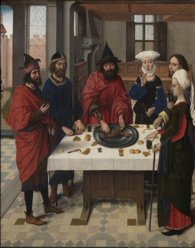 The Last Supper altarpiece: Passover Seder (left wing)