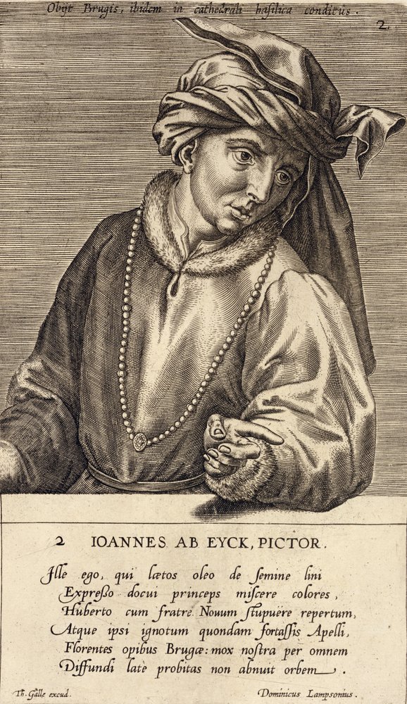 Portrait of Jan van Eyck, plate 2 in a series of portraits of artists ...