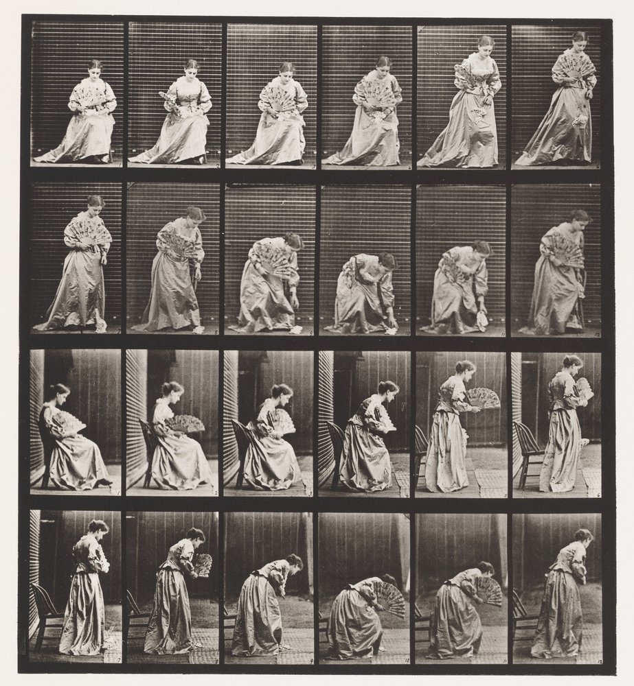 Rising from Chair, Stooping and Lifting Handkerchief