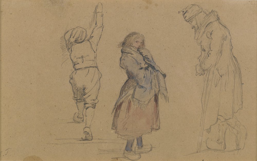 Three Dutch Figures by Eastman Johnson: Buy fine art print