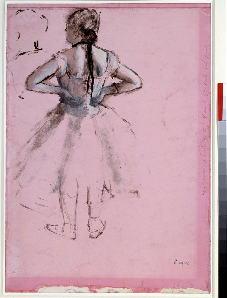 Dancer from Back, Hands on Hips by Edgar Degas