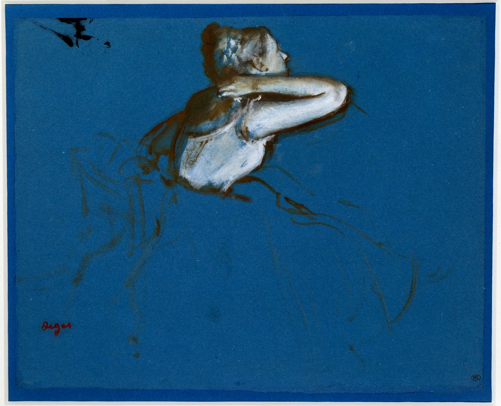 Sitting Dancer Turned Right by Edgar Degas: Fine art print