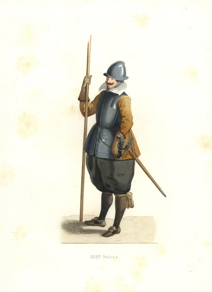 Pikeman, French Flanders by Edmond Lechevallier Chevignard