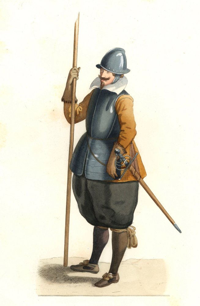 Pikeman of French Flanders by Edmond Lechevallier Chevignard