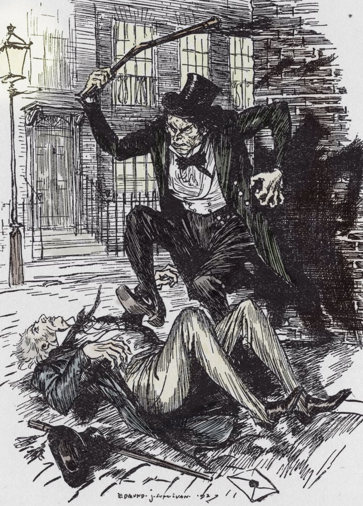 Mr Hyde Clubbing Sir Danvers Carew to Death. Illustration by Edmund ...