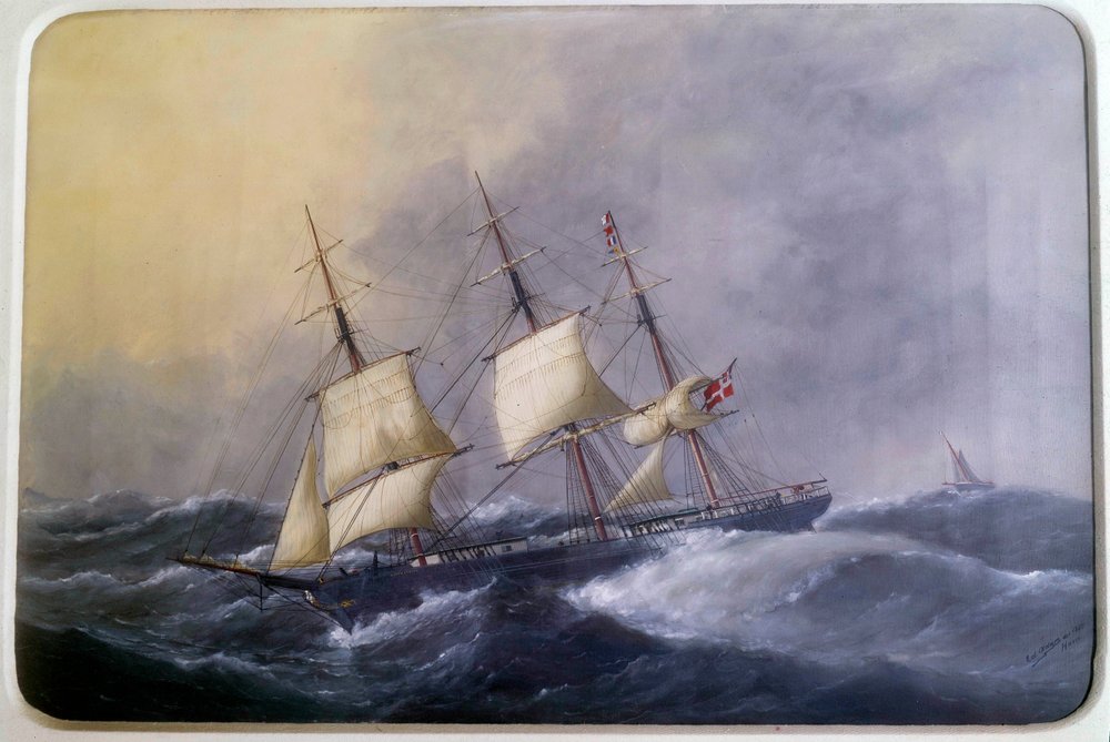 A Three Mats of Commerce in 1882. Watercolour by Edouard Adam. 1882 ...