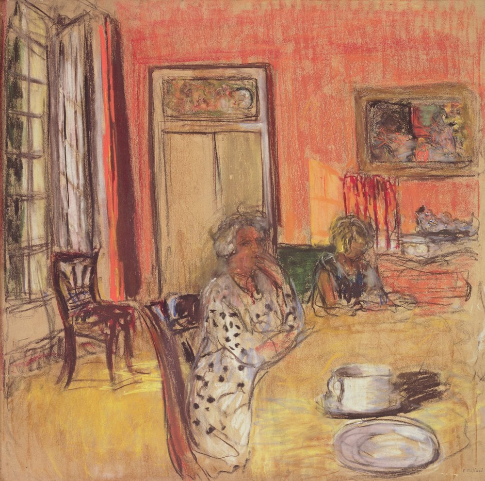 Madame Hessel and Lulu in the Dining Room at the Château des Clayes, c ...