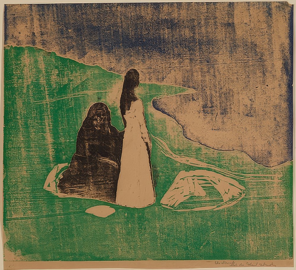 Women on the Seashore. 1898 by Edvard Munch