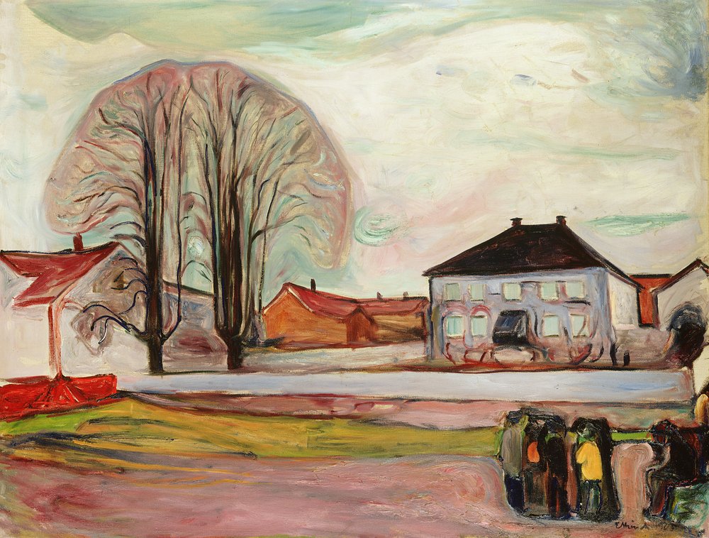 House in Aasgaardstrand by Edvard Munch: Fine art print