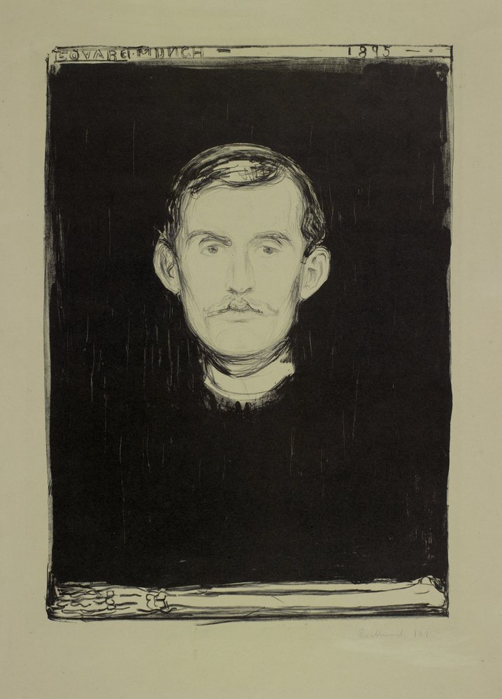 Self Portrait, 1895 by Edvard Munch: Buy fine art print