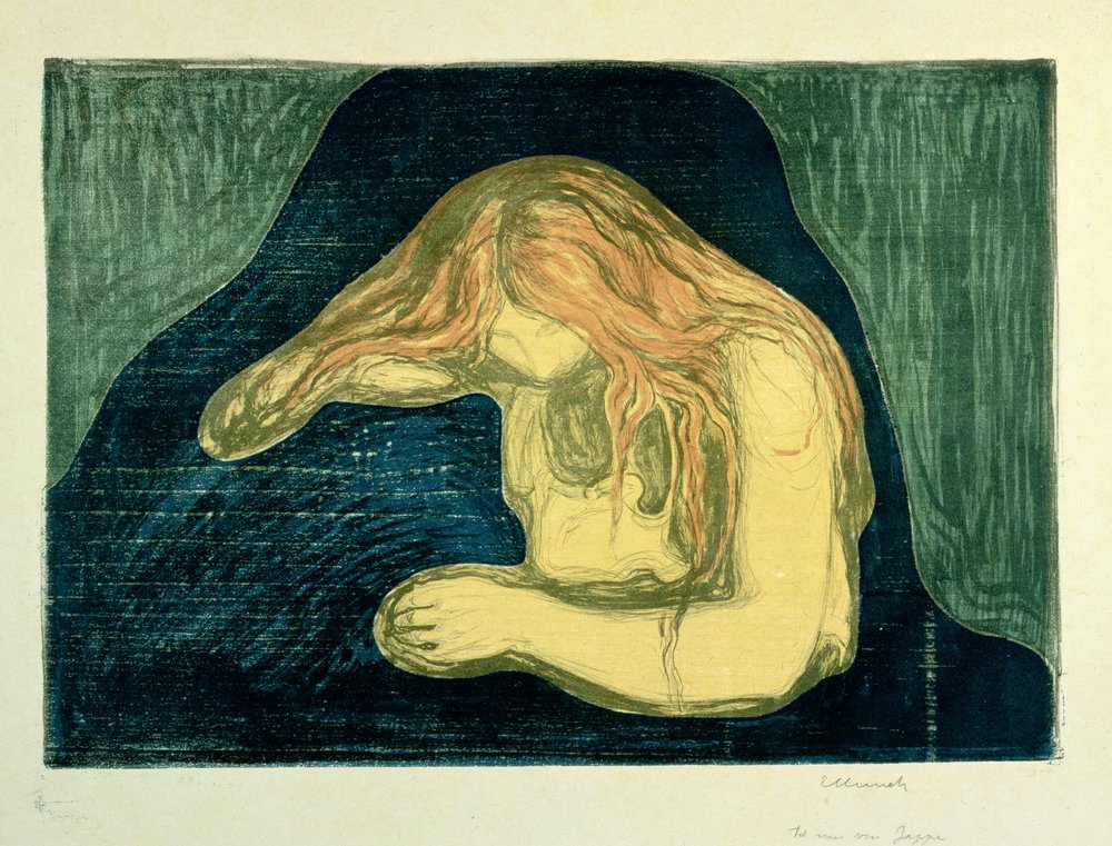 Vampire by Edvard Munch: Highest-quality art reproduction