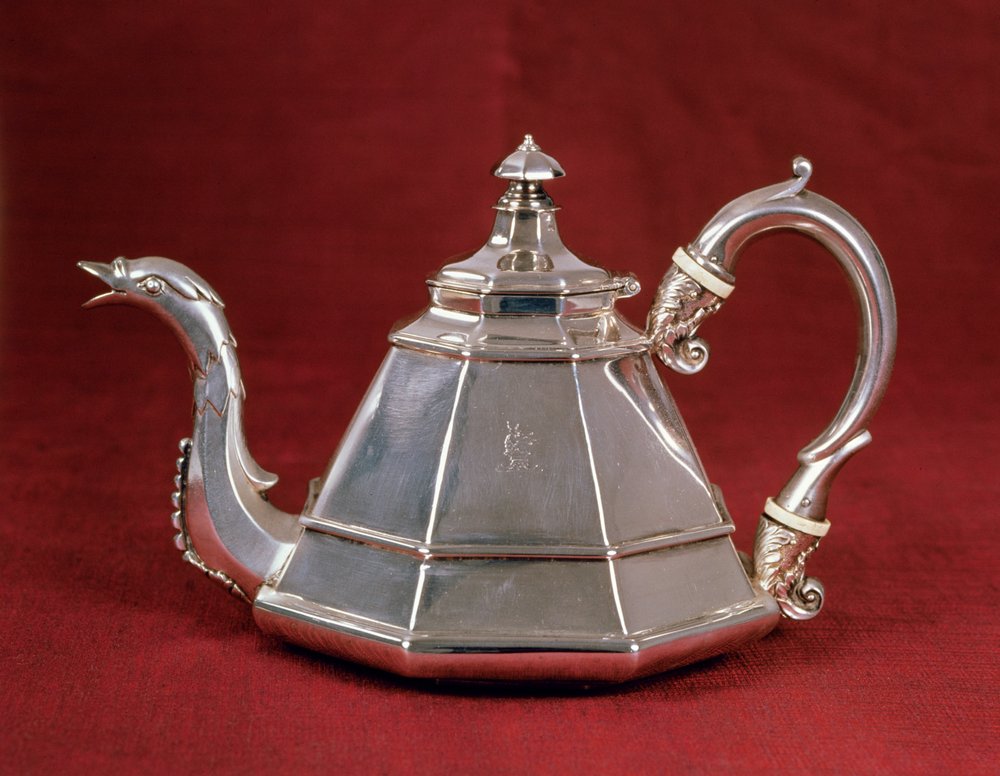 Teapot, Probably Based on an Early 18th Century Dutch Example, London 1832