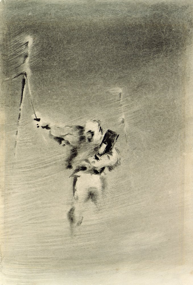 Taking Observations in a Blizzard by Edward Adrian Wilson