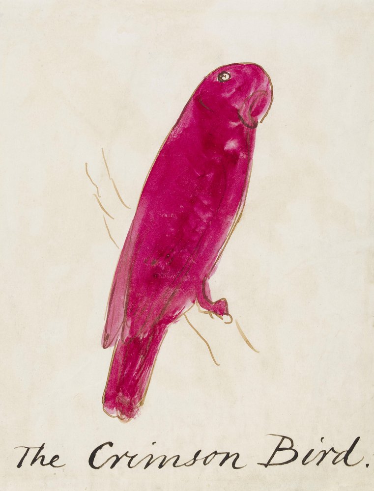 The Crimson Bird, from Sixteen Drawings of Comic Birds