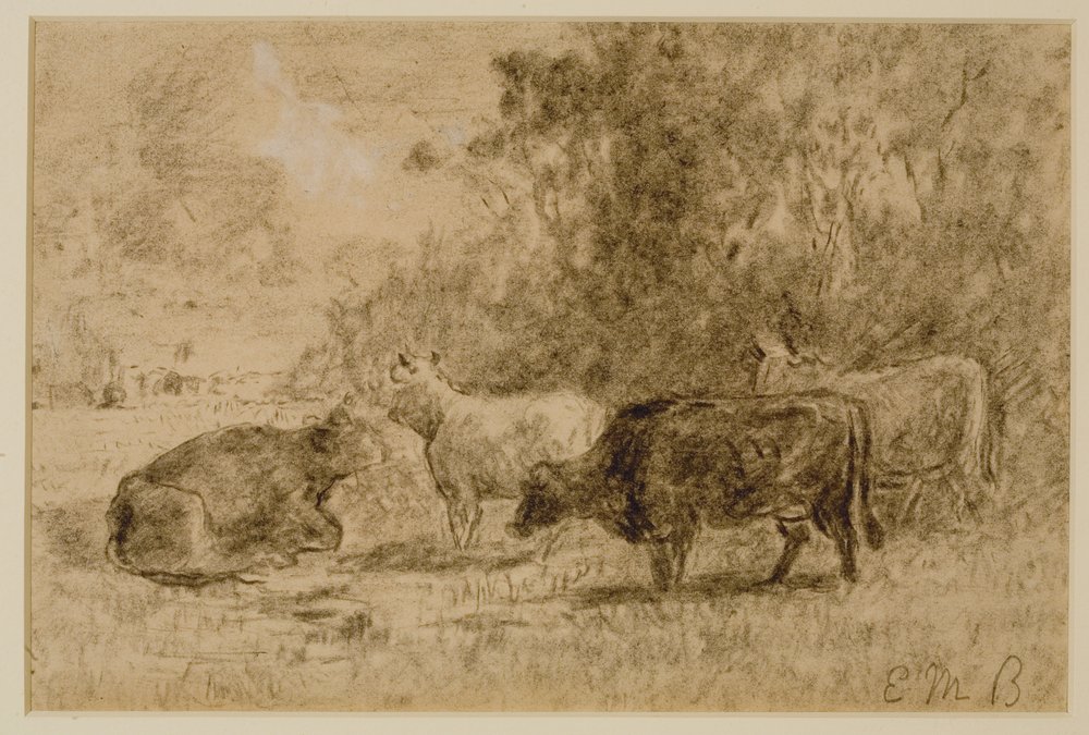Landscape with Four Cows by Edward Mitchell Bannister