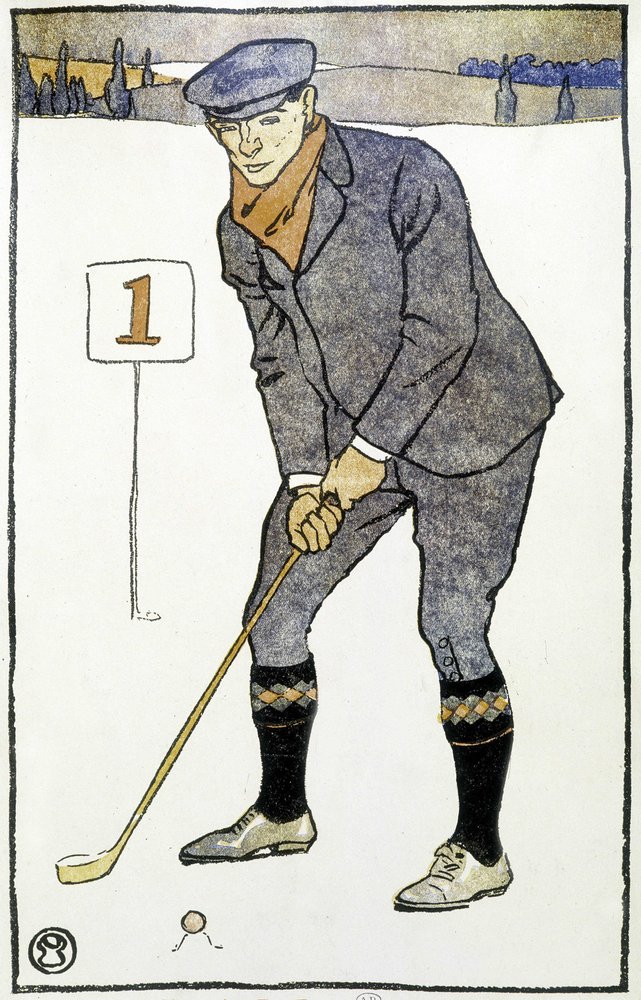 Calendar: 'Golf Calendar' by Edward Penfield