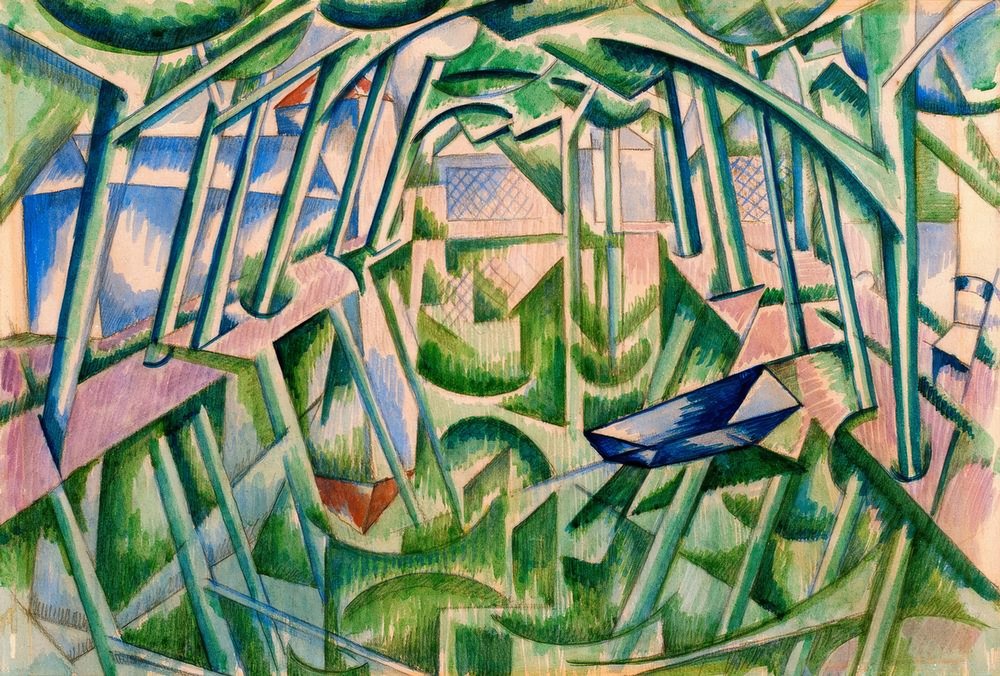 Pool with Trees and Punt (Reflections in Water)