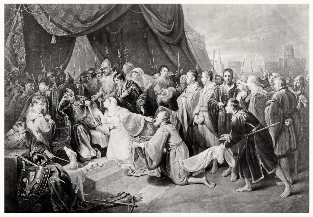 The Surrender of Calais, 4th August 1347 (engraved by John Young)