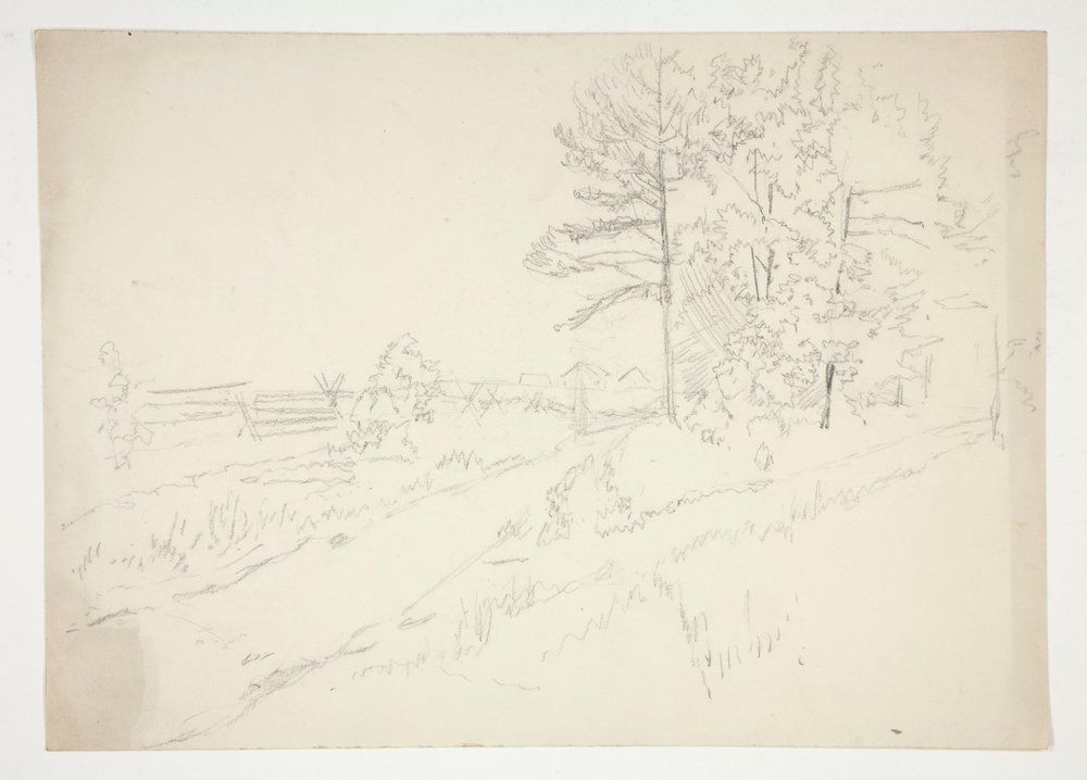 Landscape with Road Running Through by Edwin Austin Abbey