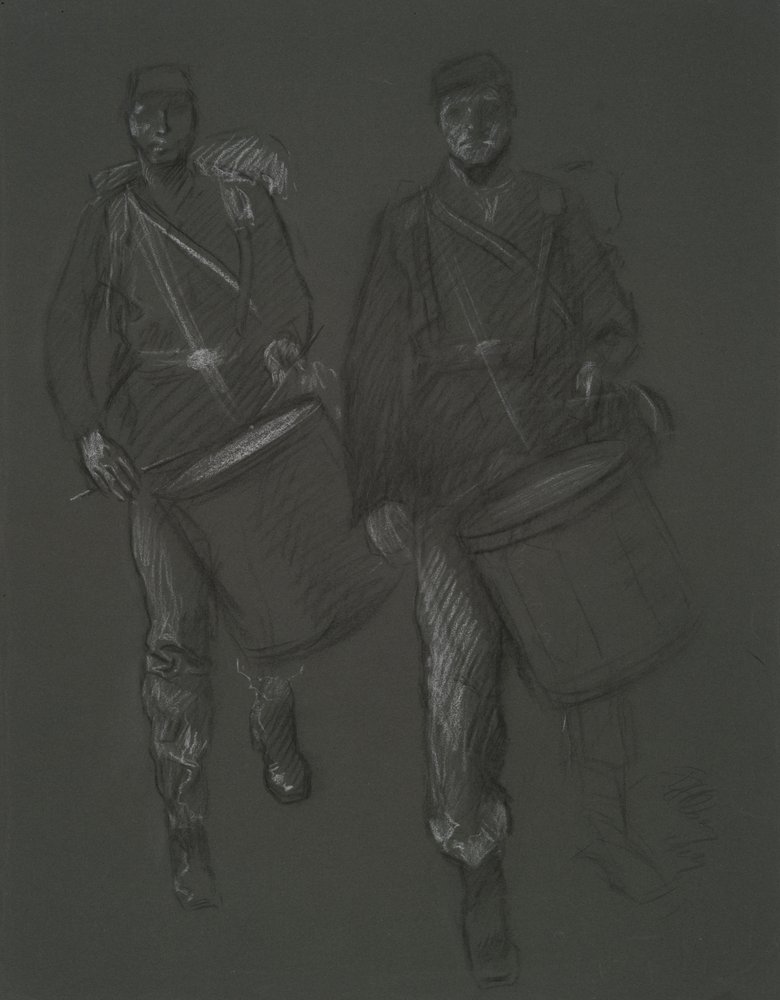 Study for the Figures of Two Civil War Drummers
